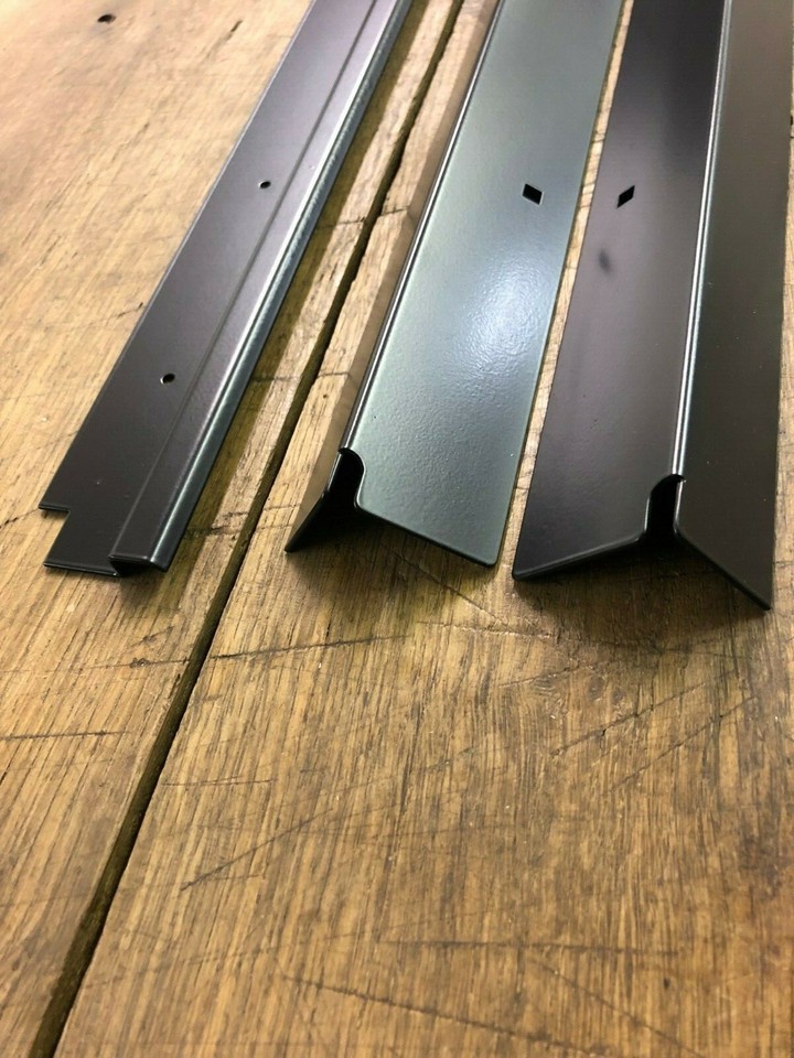 Matt BLACK FRONT & REAR carpet retainer trims Fit Land Rover Defender ...