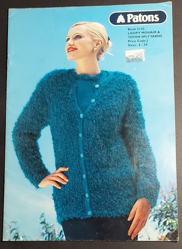 Patons 2142 - 5 Knitting Patterns Loopy Mohair Totem 8Ply Ladies Women ...