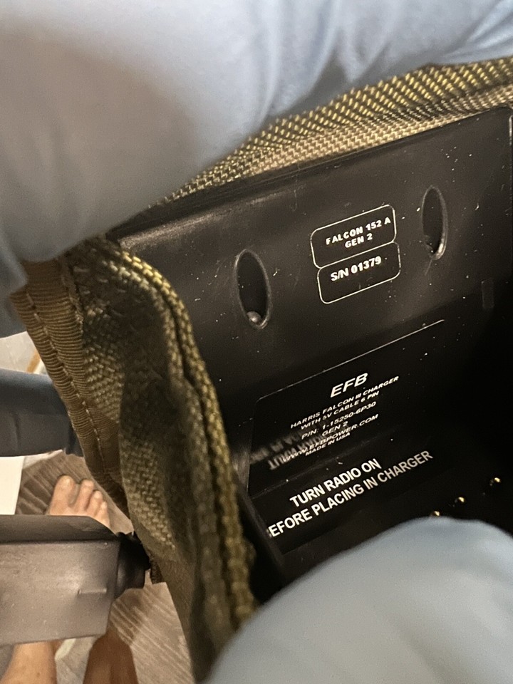 EFB Falcon III AN/PRC 152 Charger 6 Pin with Multicam OCP Pouch Unused ...
