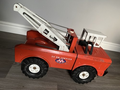 MIGHTY TONKA DOUBLE BOOM HEAVY WRECKER AA ORANGE TOY TOW TRUCK From 70s ...