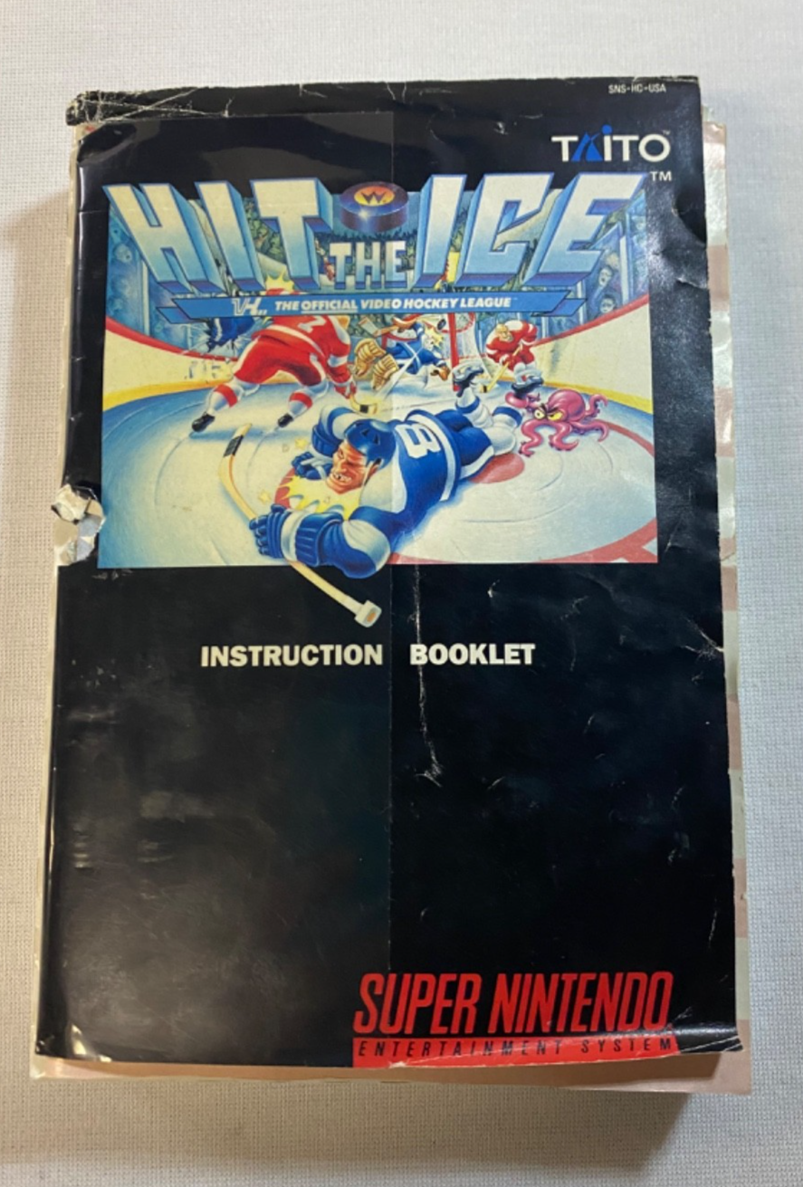 Vintage Hit The Ice Super Nintendo SNES Game Box & Instruction Manual ...