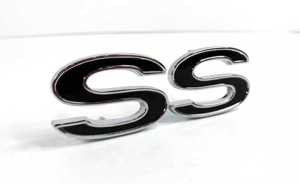 Chrome Black SS Fender Emblem For 1969-1972 Chevrolet El Camino ...