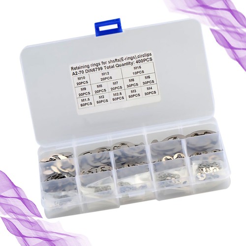 Stainless Steel Open Retention Ring Set Retaining Kit E-shaped Snap ...