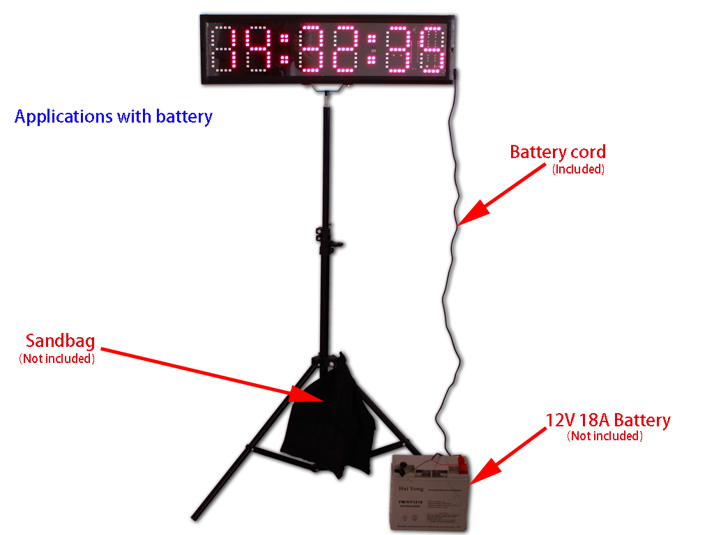 EU 4" 6 digits 7 Colors LED Race Timing Clock phones are supported | eBay