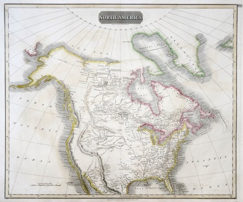 Norteamérica Original Grabado Mapa de País Thomson 1814 | eBay