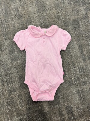 Jojo Maman Bebe Girls Pink Collared Short Sleeve Bodysuit 18-24 Months | eBay