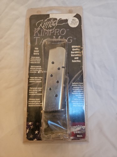 KIMBER 1911, 8 RD round Stainless Mag Magazine 45 ACP, KimPro Tac-Mag ...