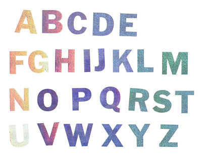 Sticker Olografico Lettere 4Cm 50 Pezzi | eBay