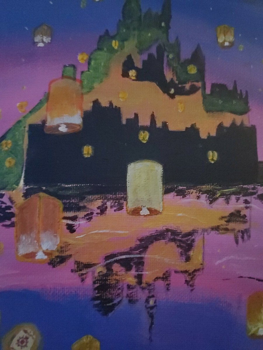 Tangled Floating Lights Painting
