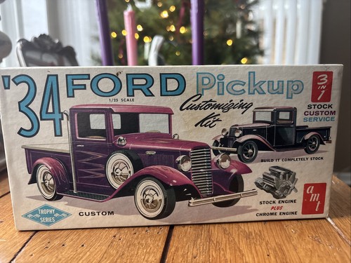 AMT 34 Ford Pickup Customizing Kit 1/25 Scale 3 in 1 Model Empty Box ...