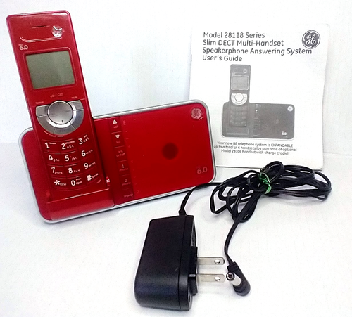 GE Slim Digital Cordless Speakerphone Answering System, #28118 | eBay