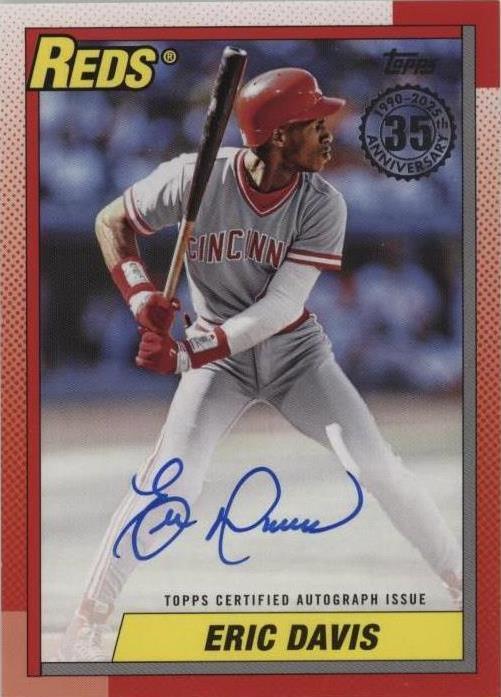 2025 Topps Series 1 - 1990 Topps Baseball Autographs Eric Davis #90A-ED ...