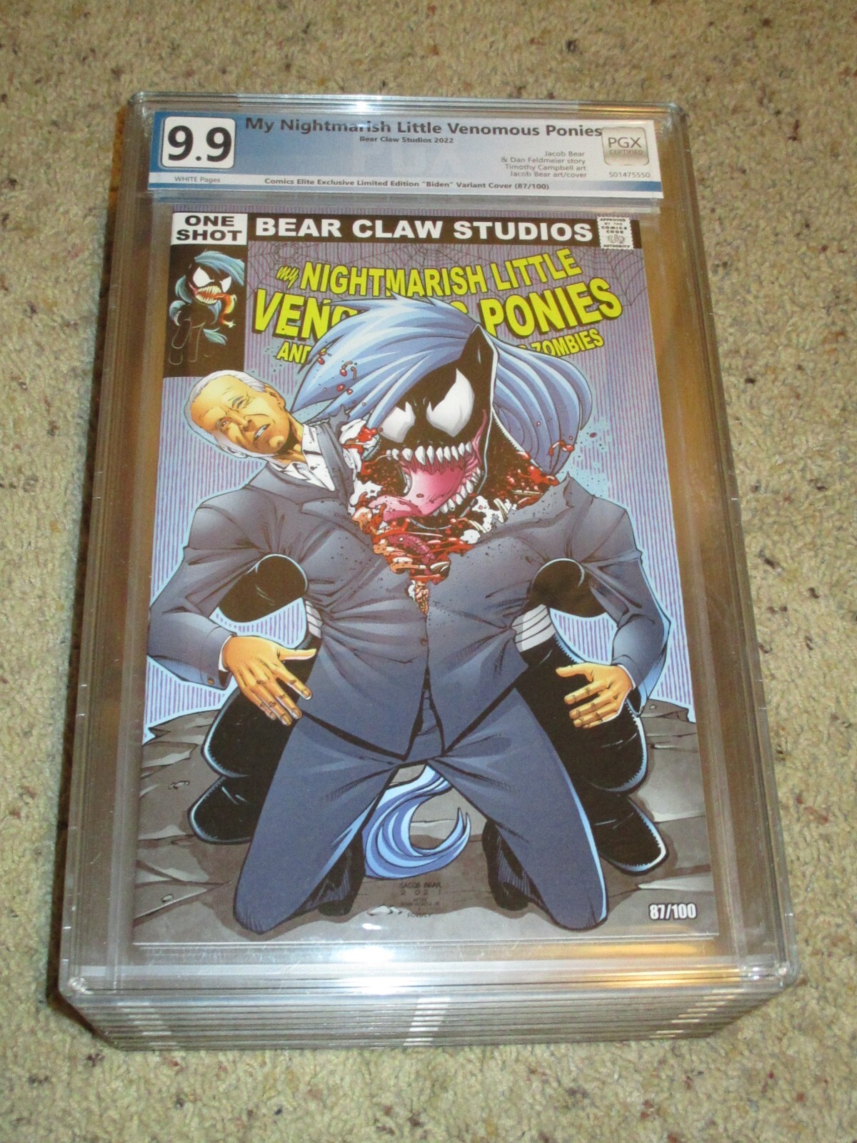 MY NIGHTMARISH LITTLE VENOMOUS PONIES JOE BIDEN ASM 238 VARIANT PGX 9.9 LTD 100 | eBay