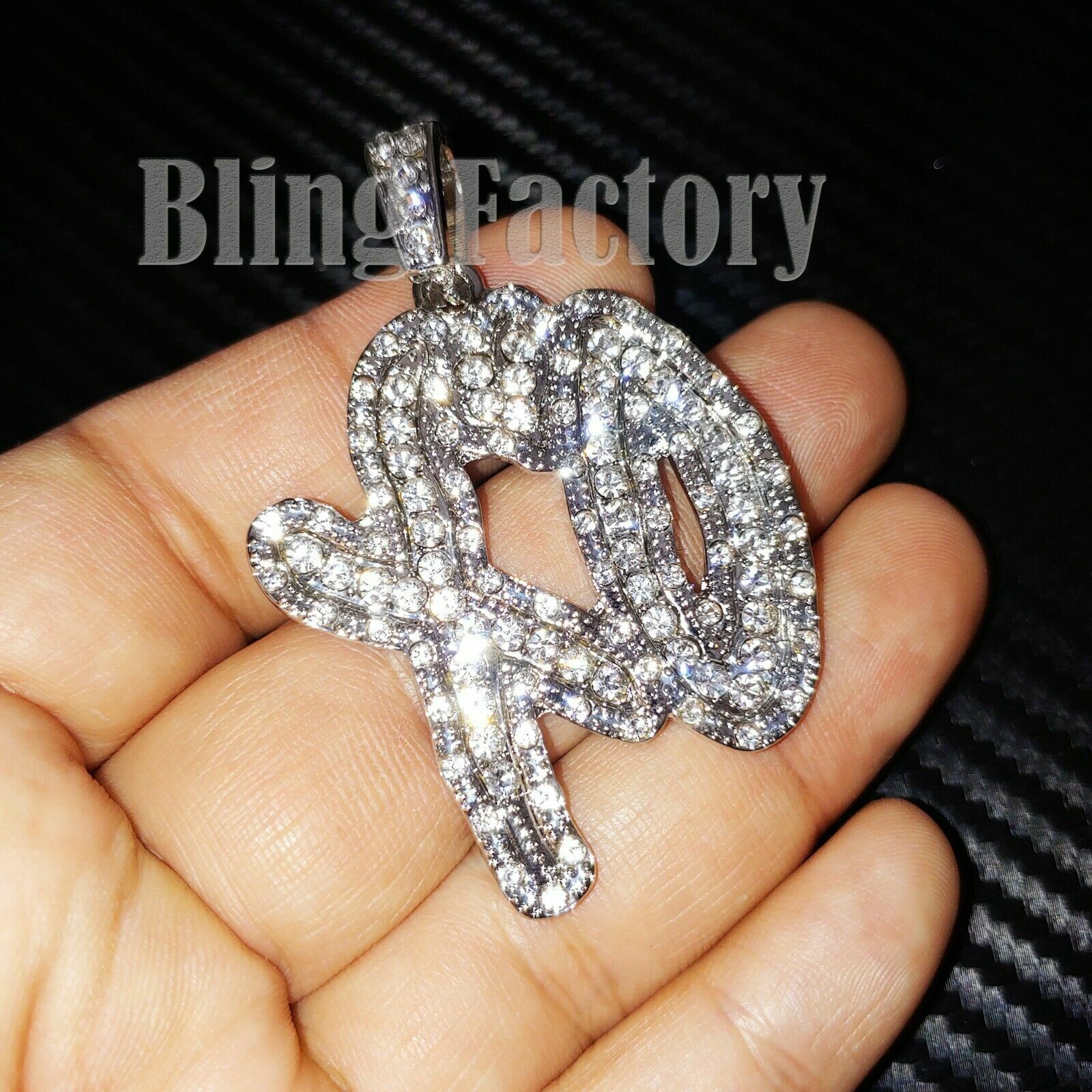 XO Gang pendant & 18" Iced Box Lock Cuban & Tennis Choker Chain Hip Hop ...