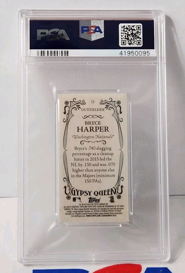 2016 Topps Gypsy Queen Bryce Harper Mini Batting PSA 10 | eBay