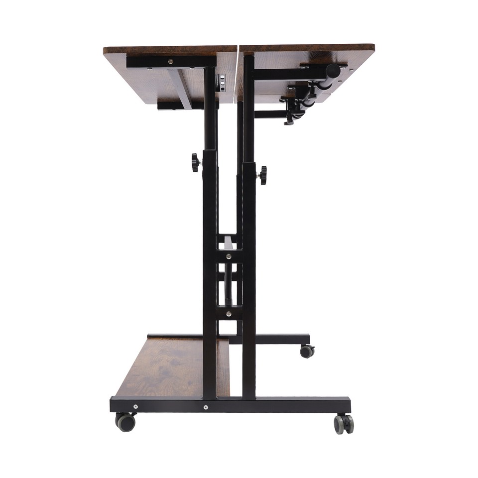 Mobile Standing Desk Adjustable Stand Up Laptop Desk Workstation for ...
