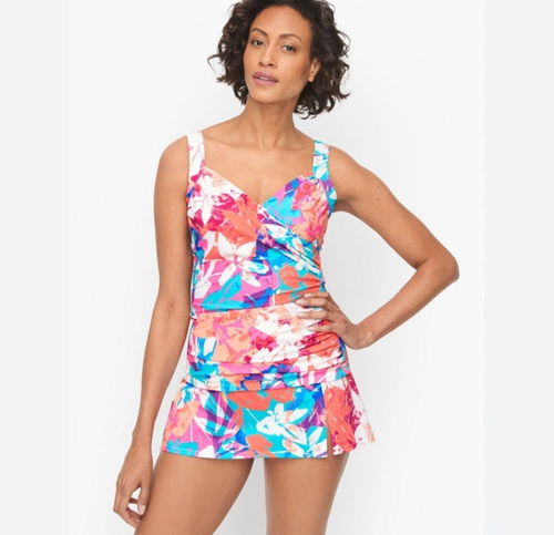 Miraclesuit x Talbots Light Control 2 Piece Colorful Swim Suit Size 14 ...