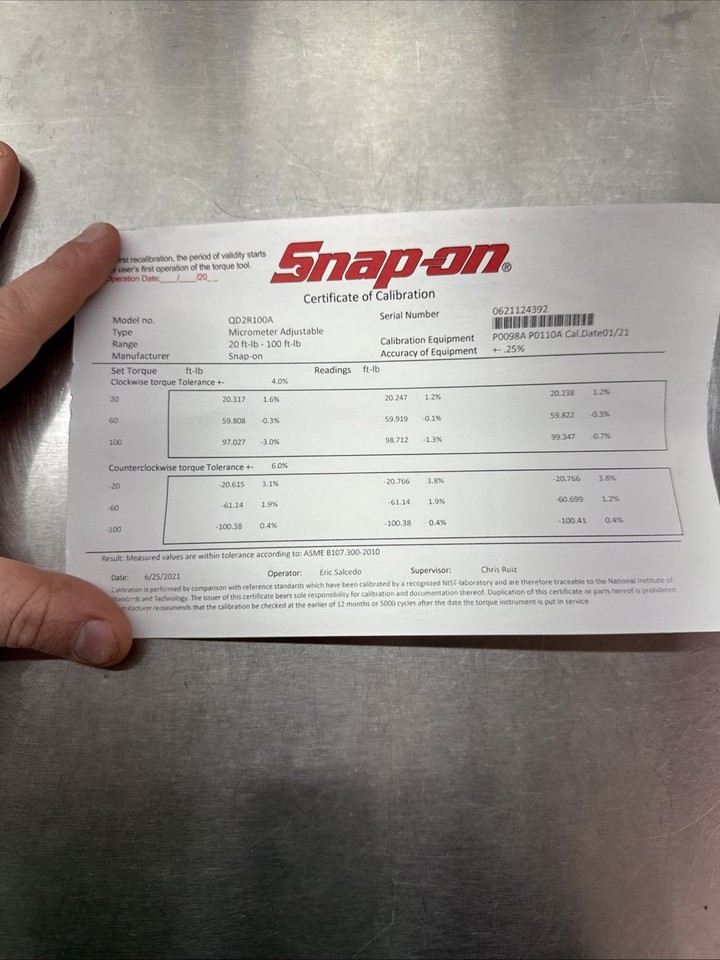 Snap-On QD2R100A 3/8" Drive SAE Adjustable Click-Type Fixed Ratchet ...