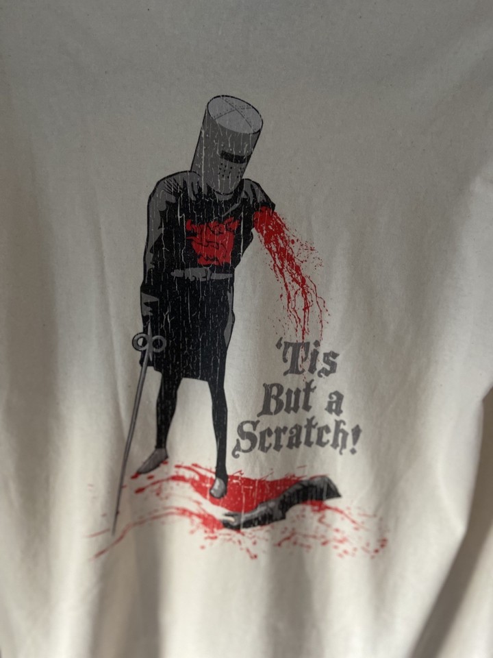Monty Python The Holy Grail ‘Tis But A Scratch Gilden Heavy Cotton T ...