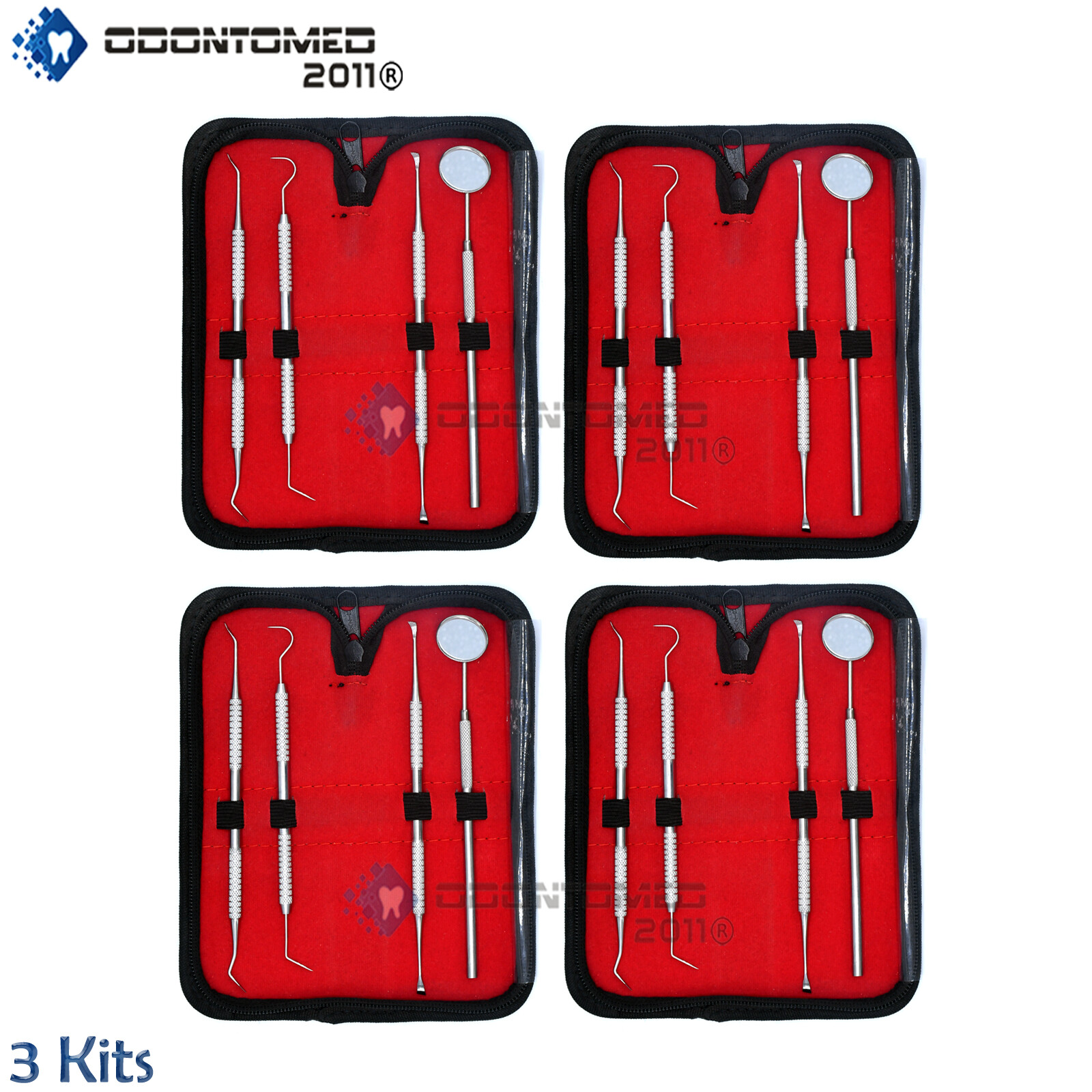 Professional Dental Oral Kit-Scaler Probe Pick SET Mirror-Tools PR-304 ...