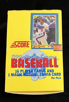 1990 SCORE Baseball Wax Box | eBay