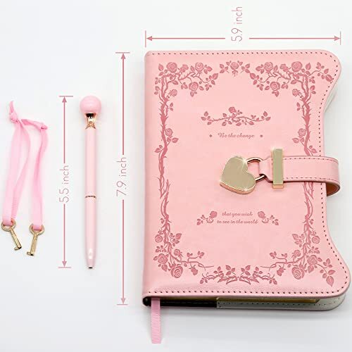 Diary with Lock and Keys for Girls Gift Ideas 360 Gold Edged Pages ...
