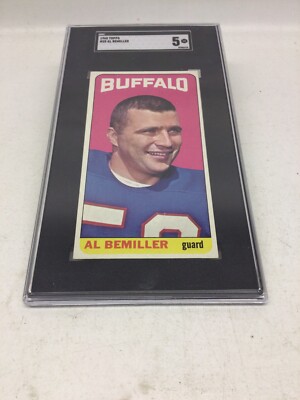 1965 Topps Football Card No. 25 Al Bemiller Tall Boy Buffalo Bills SGC ...