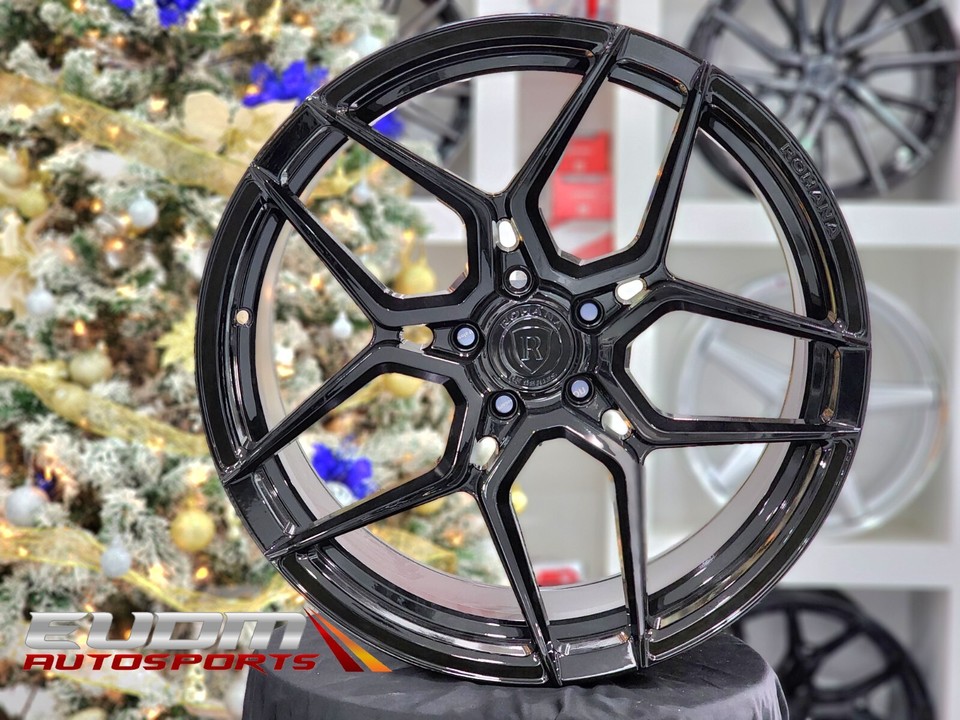 Rohana RFX 11 20x9 20x10 rims wheels 5x114.3 Gloss black Rotary forged ...
