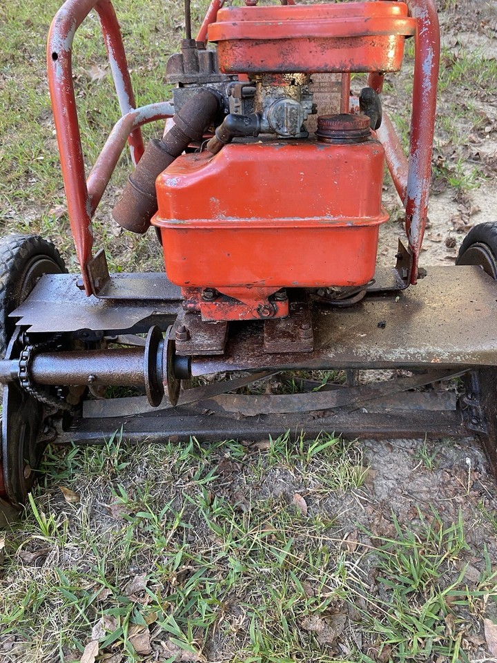 vintage antique mower Reel Mower Brewer Cycle Trike 3 Wheel Mower ...