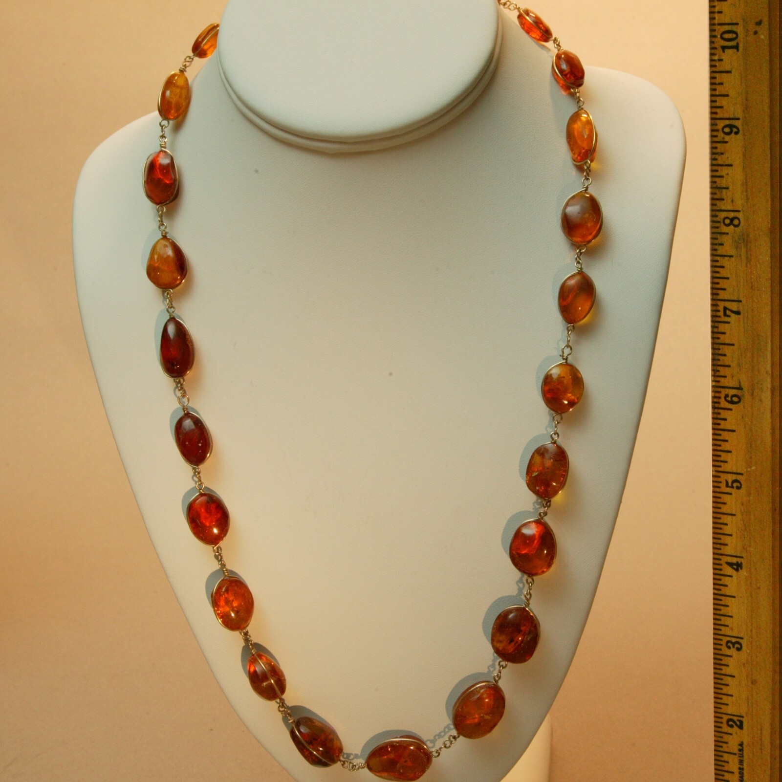 RARE vintage ancient Baltic AMBER NECKLACE w/ inclusi… - Gem