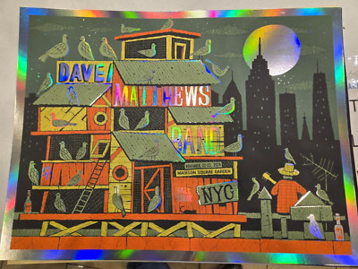 🔥 Dave Matthews Band DMB MSG NYC 11/22 11/23 2 night Foil Poster Artist ...