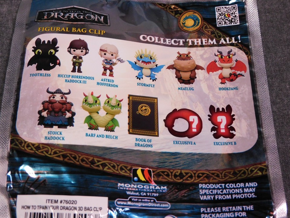 How to Train Your Dragon NEW * Toothless Clip * Blind Bag Key Chain ...