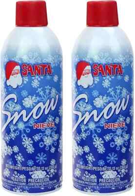 2x Santa Snow Christmas Flocking Spray 9oz Can Trees Crafts Art FREE ...