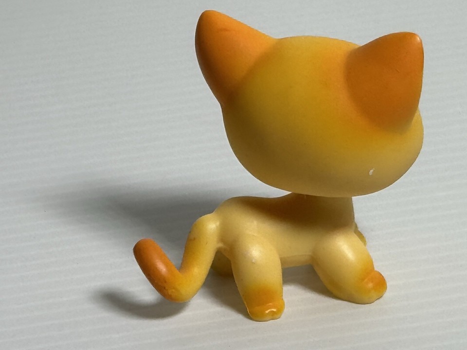 Littlest Pet Shop LPS #339 Shorthair Cat Yellow and Blue Eyes Rare ...