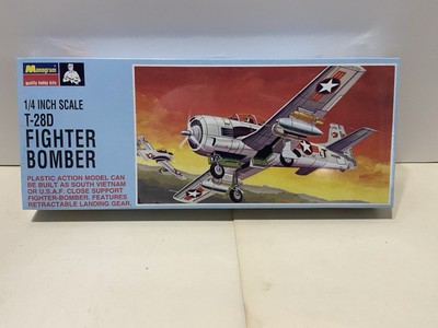 1994 Monogram USAF T-28D Fighter Bomber Model Airplane Kit - 1/48th ...