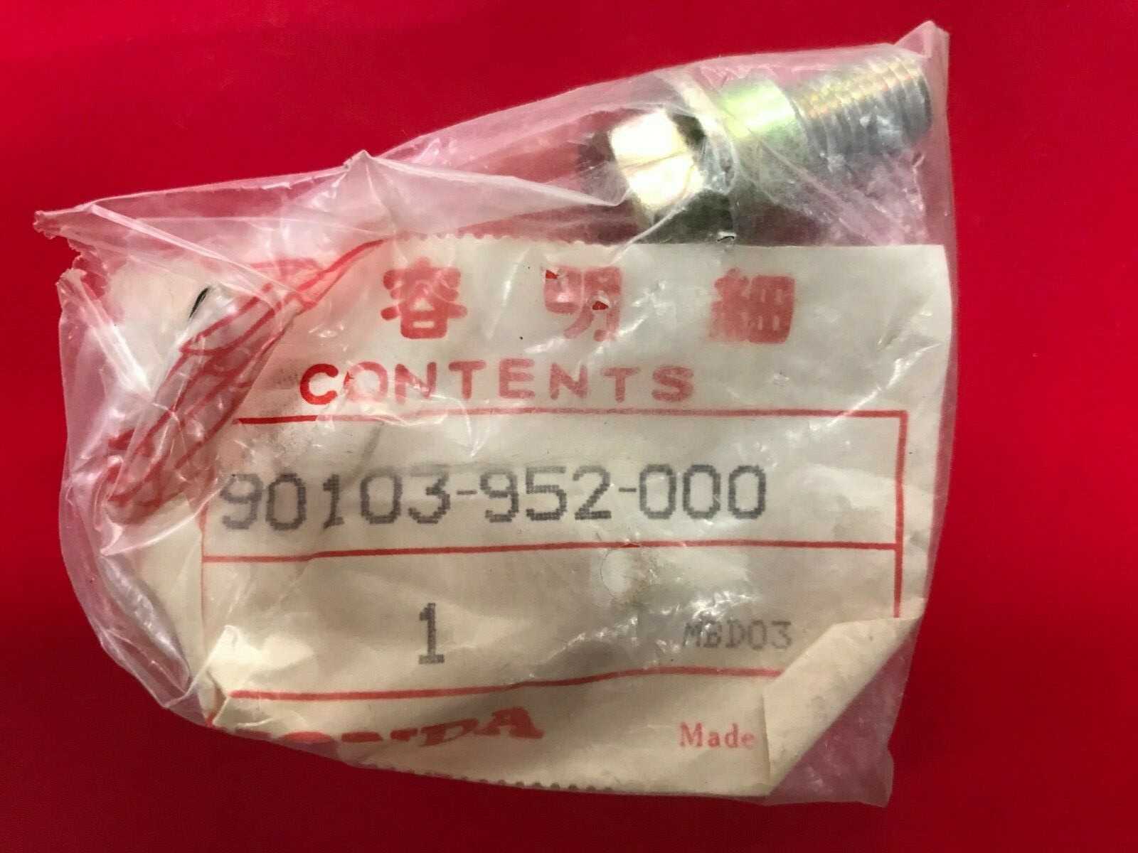 ***NEW HONDA 90103-952-000 BOLT, RR. | eBay