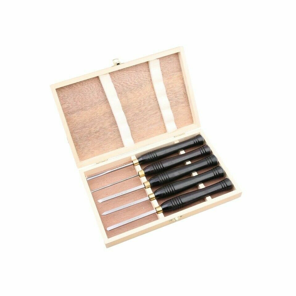 5PCS HSS Mini Chisel Set High Speed Steel Woodturning Carving Wood ...