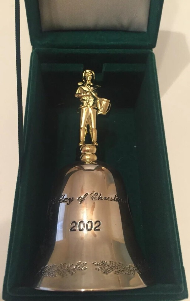 Godinger Silver Christmas 2002 Drummer Boy Bell Silver Plated With Box ...