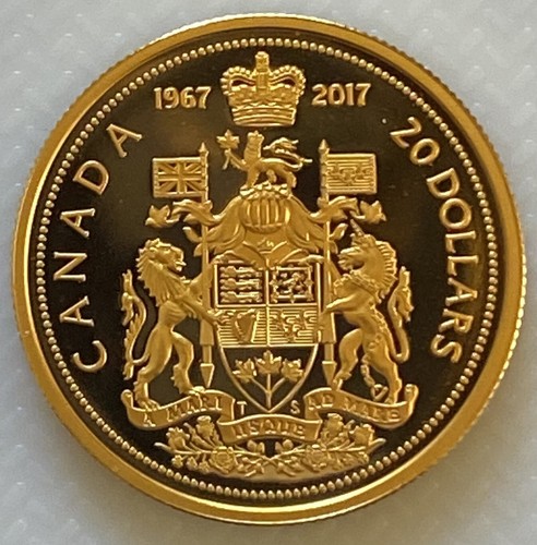 CANADA 1967-2017 $20 GOLD PLATED 99.99% PROOF SILVER CENTENNIAL COIN | eBay