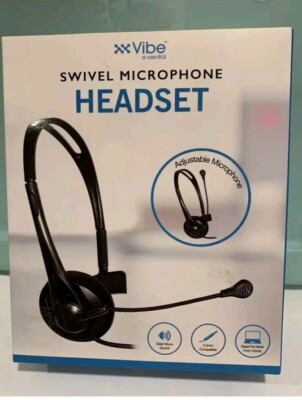 New VIBE 3.5mm Plug-in Mono Headset With Swivel Microphone | eBay