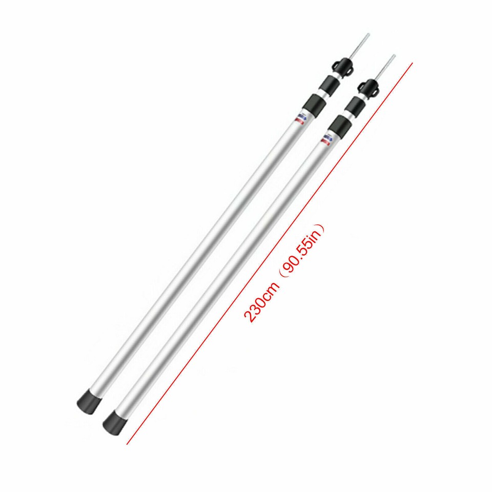 Universal Aluminum Telescoping Tarp Poles Replacement Canopy Adjustable ...