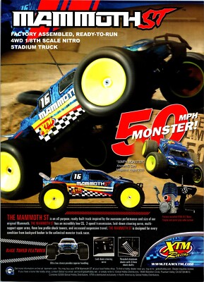 XTM RC Mammoth ST Nitro Stadium Truck RTR Print Ad Wall Art Decor | eBay
