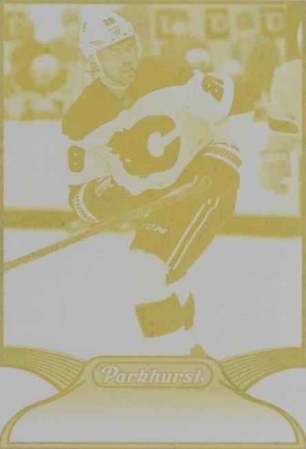 2021-22 Upper Deck Parkhurst - Elias Lindholm #30 Printing Plate Yellow ...