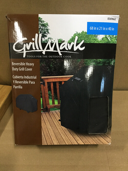 Grill Mark Black Grill Cover For Many gas barbecue grills 68 in. W x 40 ...