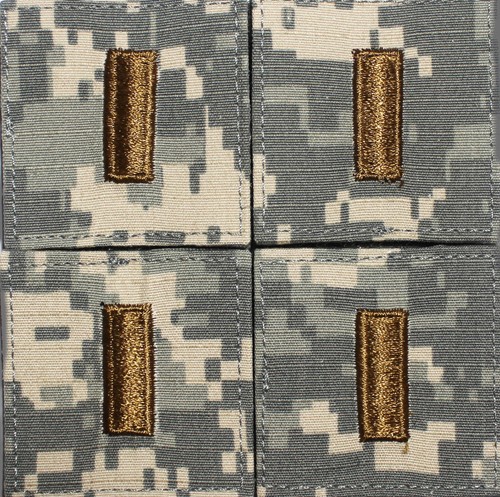 Lot of 20 US Army ACU Camo 2" x 2" Hook-Backed 2nd LT Rank TAB Patches ...