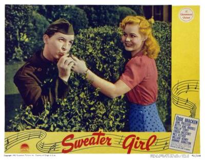 Sweater Girl Lobby Card Eddie Bracken June Preisser 1942 Old Movie ...
