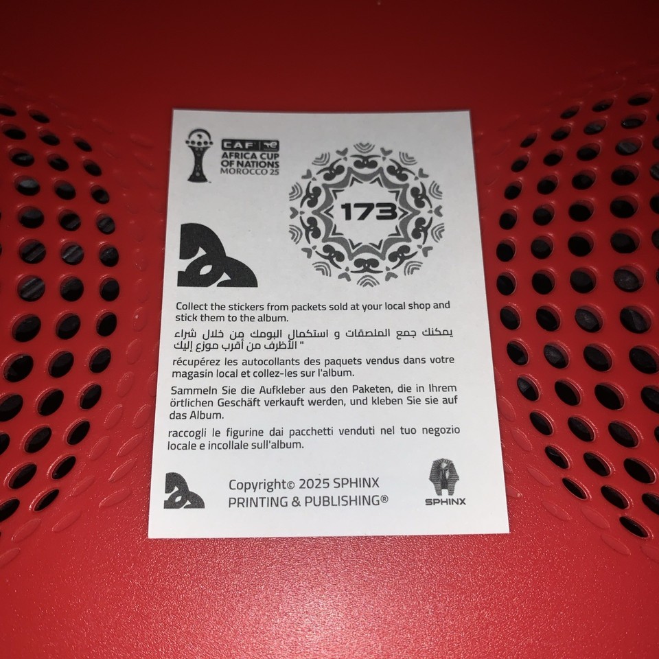 173 Marshall Munetsi Zimbabwe Sphinx AFCON 2025 sticker Paris ...