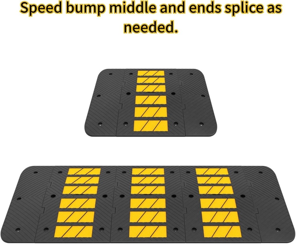 Rubber Speed Bump Hump Combinable High Visibility Durable Ramp for ...