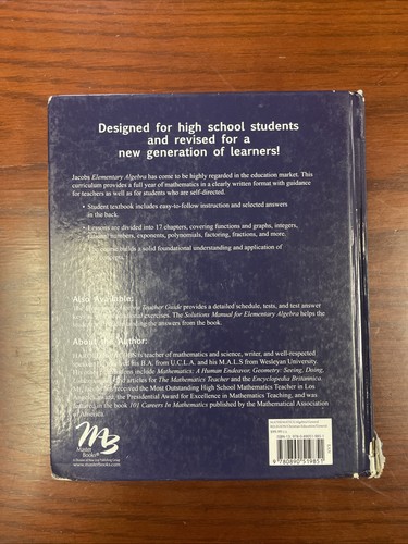 Elementary Algebra Harold R. Jacobs Hardback | eBay