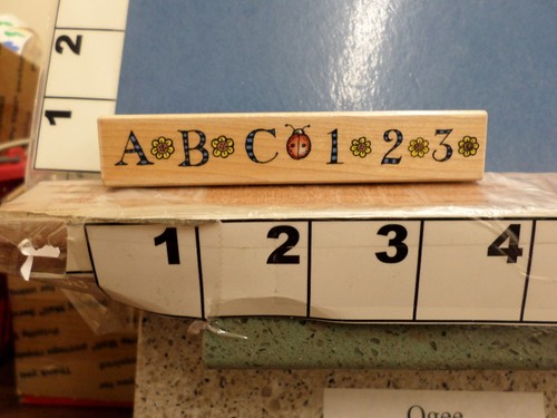 abc 123 border ladybug daisy alphabet rubber stamps 36a | eBay